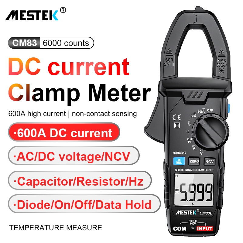 Dc Clamp Multimeter AC DC Current Clamp On-off Buzzer Smart Anti-Burn ...