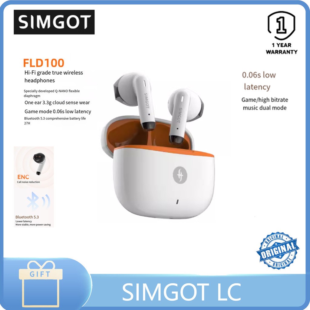 2024 New SIMGOT FLD100 True Wireless Semi-in-ear noise-cancelling ...