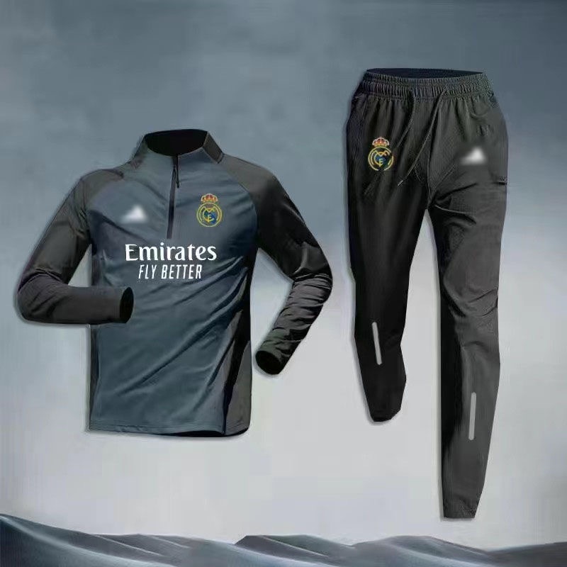 Men's Football Training Shirt Real Madrid Long Sleeve Soccer Warm-up ...