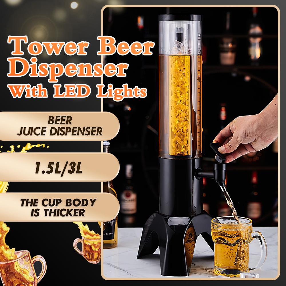 3.0L/1.5L Beer Tower Dispenser With LED Light/Tower Beer High Quality For Bar/Restaurant/Hotel ...