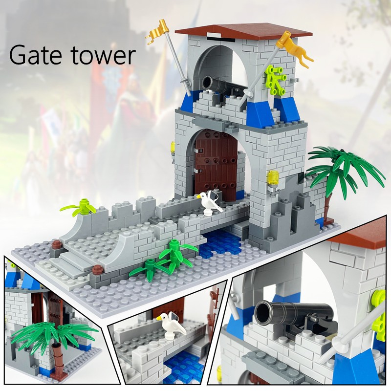 Medieval Ages Gate Tower Model Roman Architecture Napoleonic Navy ...