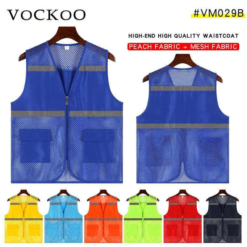 Vockoo#Reflective Mesh Workwear Vest Custom Printed logo Advertising ...