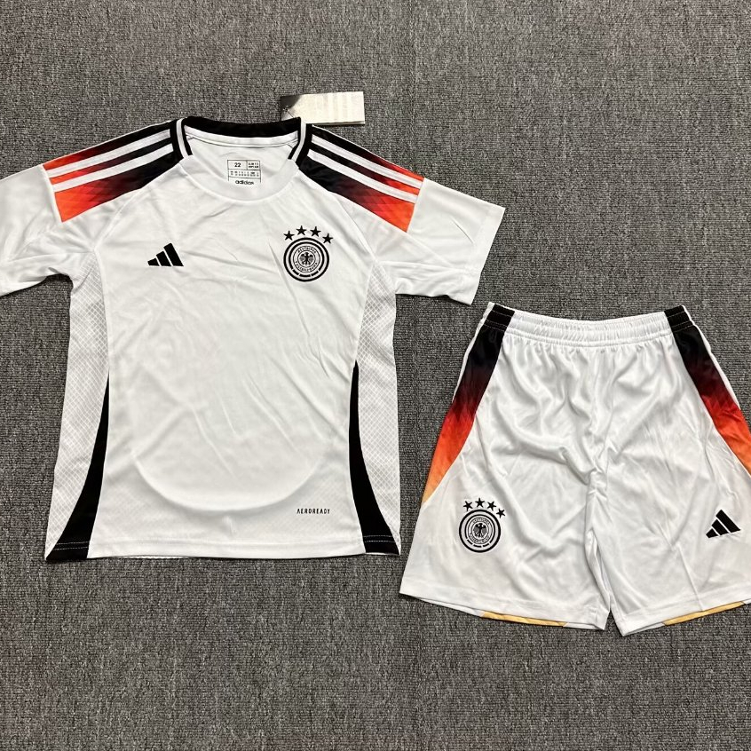 2024 Germany Kids Kit Kroos Soccer Jersey Young's Home White Football ...