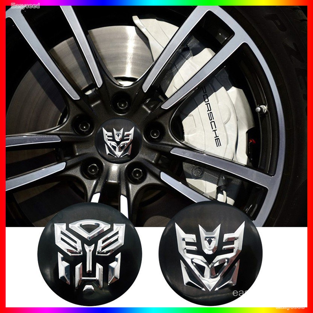 4pcs 56mm Transformers Autobots Decepticons Car Wheel Center Stickers ...
