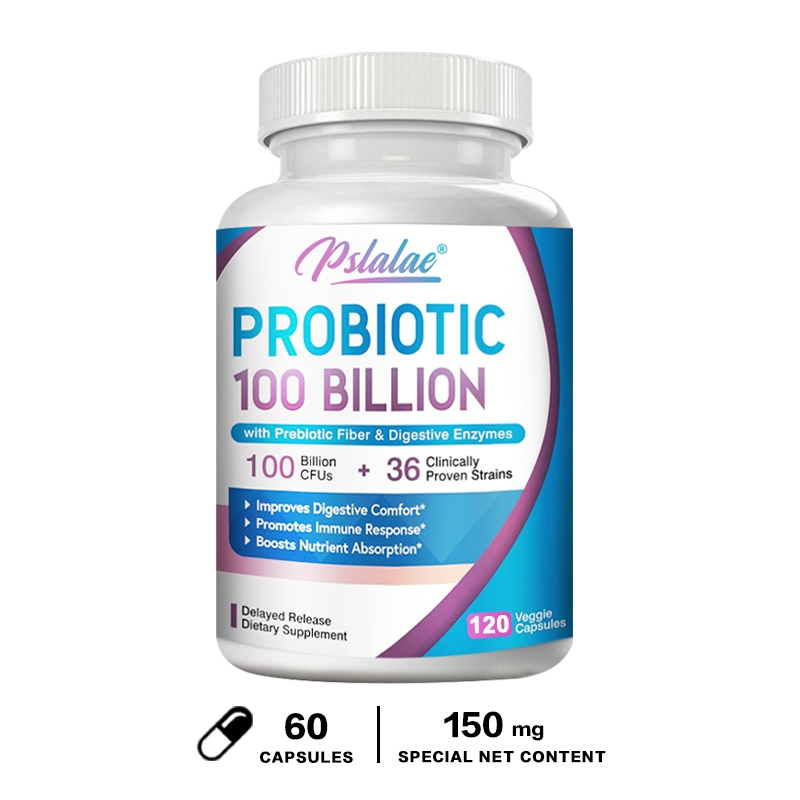Pslalae PROBIOTIC | 120 Capsules | 100 Billion Active Organisms ...