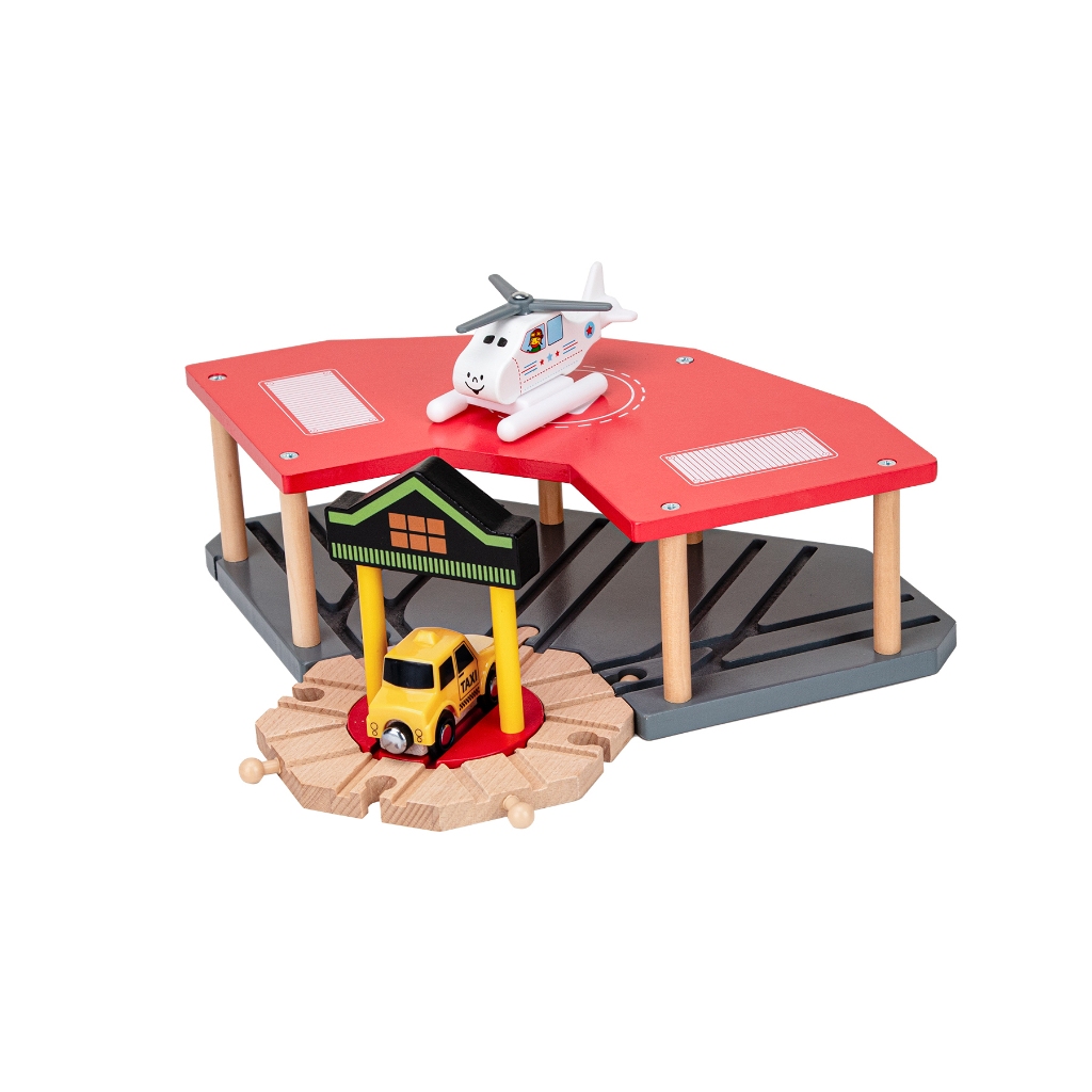 Wooden Train Tracks Car Parking Lot Station Roundhouse Compatible ...