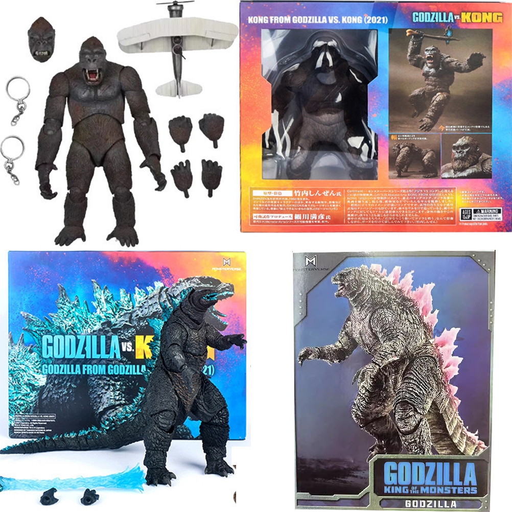NECA Godzilla King Kong Action Figure Godzilla X Kong The New Emprire Toy SHM Monster Nuclear ...
