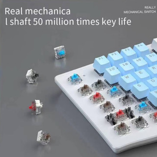 K870 Wired Mechanical Keyboard 87 key Multi-color Key Cap Mixed Light ...