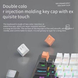 K870 Wired Mechanical Keyboard 87 key Multi-color Key Cap Mixed Light ...