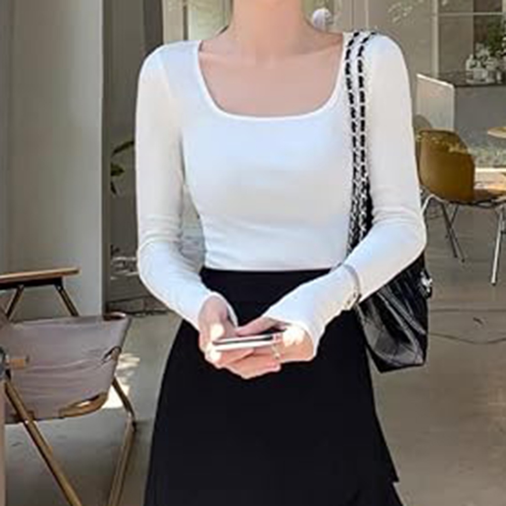 Long Sleeve Bodysuit Thong Sexy Seamless Ribbed Bodysuit | Shopee Malaysia