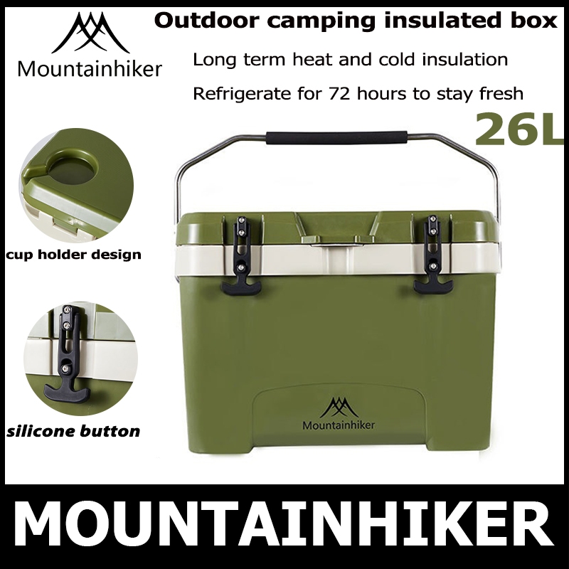 🔥Ready stock🔥 MOUNTAINHIKER Portable 26L Insulation Cooler Box Ice Box ...