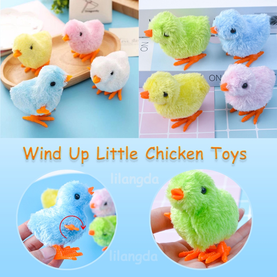 Wind Up Little Chicken Toys Jumping Chicken Stuffed Toy Clockwork Chick ...