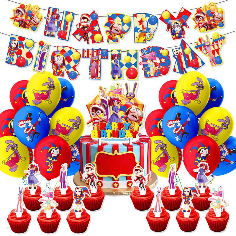 The Amazing Digital Circus Theme Party Decoration Set Jax Pomni Zooble ...