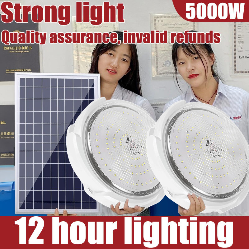 【5000W】Solar Ceiling Light.solar LED indoor ceiling chandelier, remote ...