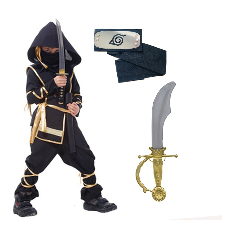 Ninja Costume Cosplay Child Kids Boys Fancy Dress Up Party Halloween ...