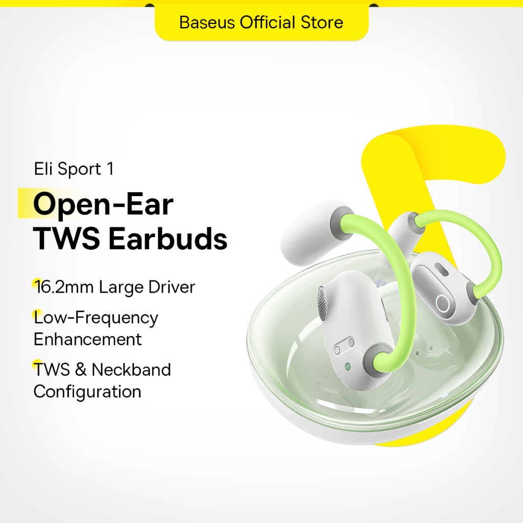 Baseus Eli Sport 1 Open Ear Earphones Bluetooth 5.3 Wireless OWS Air ...