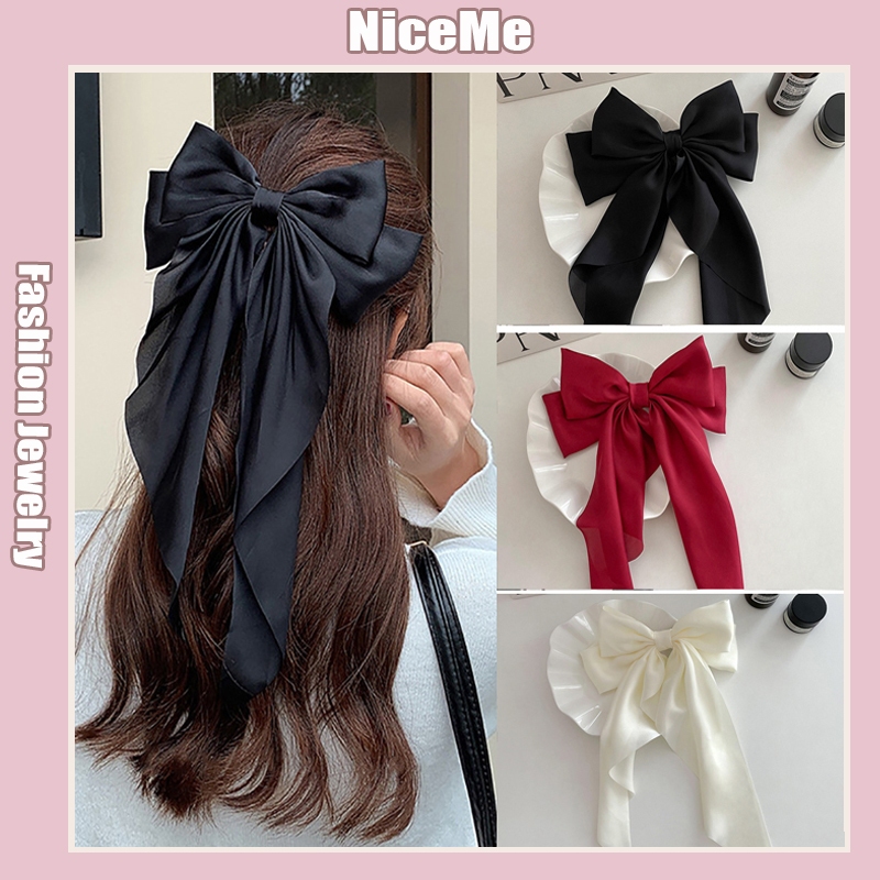 Fashionable Big Bow Hairclip Elegant Hairpin On The Back Of The Head ...