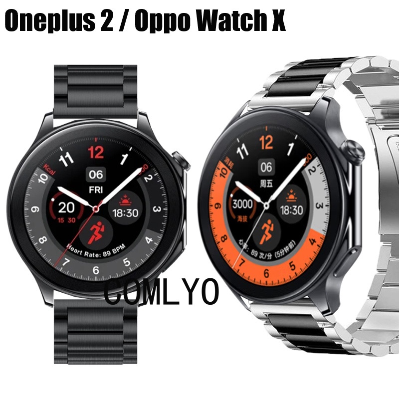 For Oneplus watch 2 / OPPO Watch X Strap Stainless Steel Metal ...