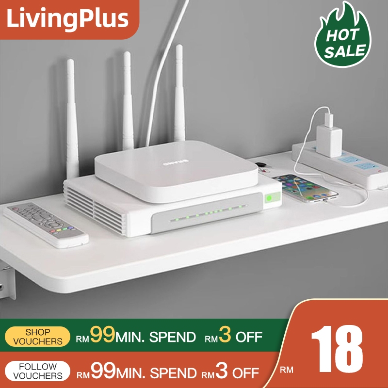 Router Rack Home Wifi Shelf DVD Player Rack Wall Mounted Rack Modem ...