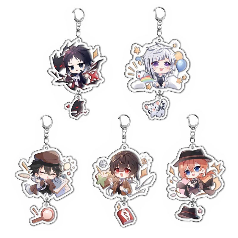 Bungo Stray Dogs Dazai Osamu Nakahara Anime Figure Pendant Keychain Key ...