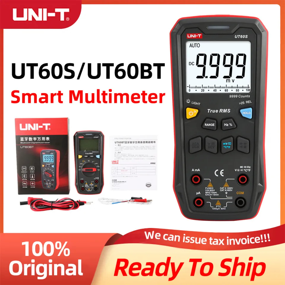 UNI-T UT60S Digital Smart Multimeter UT60BT Bluetooth Multimeter True RMS 1000V AC DC Voltage ...