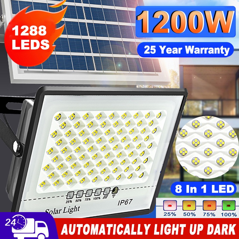 1200W lampu Solar Outdoor Waterproof Solar Light Outdoor Lighting LED ...