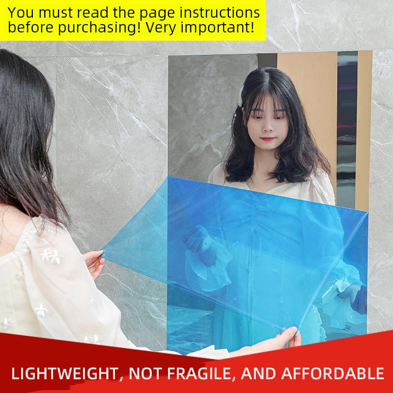 Self-adhesive Mirror Sticker Soft Mirror Wall Sticker Full-Body Mirror ...