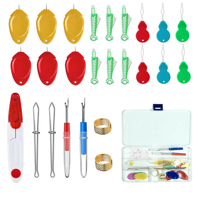 26 Pcs Needle Threaders Kit Gourd Fish Thumb Sewing Threader Seam ...