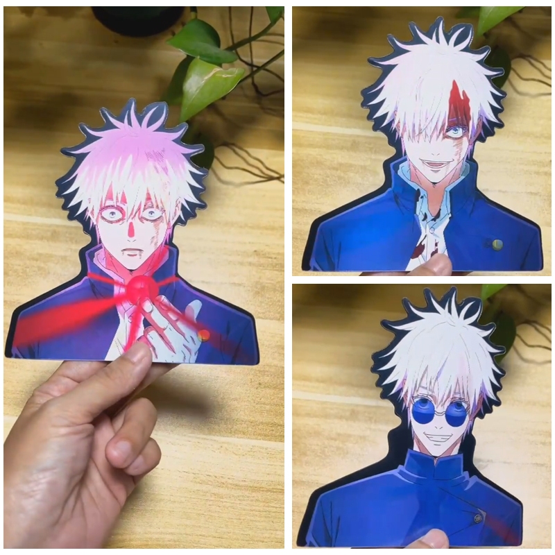 Jujutsu Kaisen Gojo Satoru Anime 3D Motion Car Stickers 3D Lenticular ...