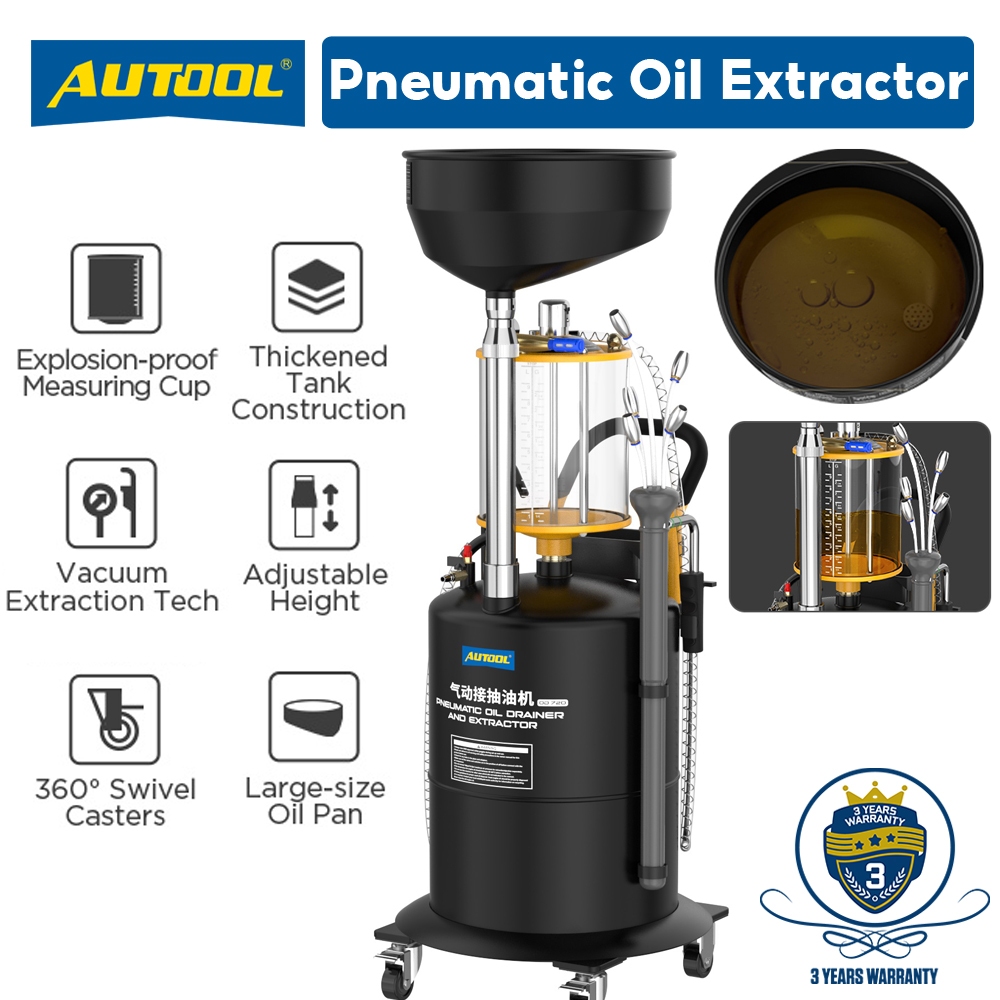 AUTOOL Pneumatic Oil Drainer Oil Extractor OD720 Oil Pump Machine With ...