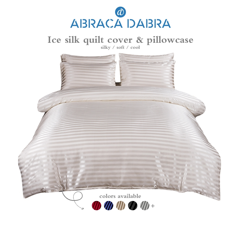 Abraca Dabra 2 In 1/3 In 1 Super Cold Satin Silk Quilt Cover Set With ...
