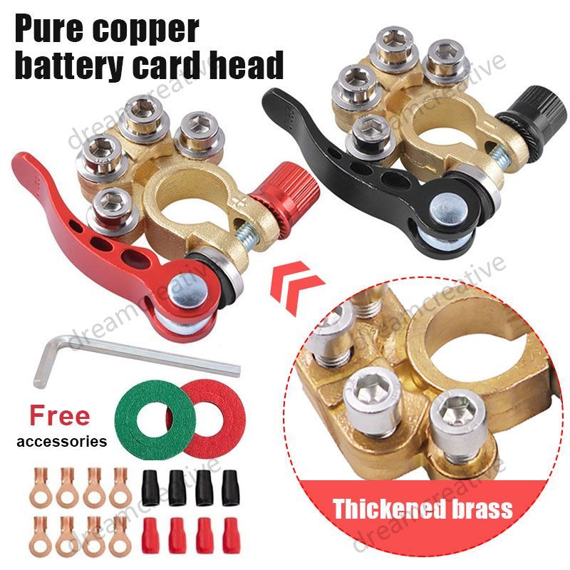 Pure Copper Battery Terminal Clamp Connectors, Universal Quick Release ...
