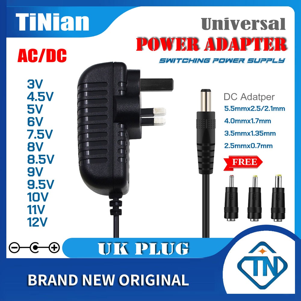 Universal 3V 5V 6V 7.5V 8V 8.5V 9V 9.5V 10V 11V 12V 200mA 300mA 500mA ...