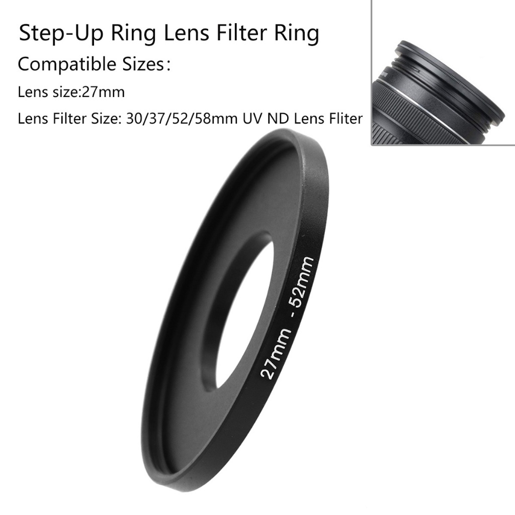 27-30/37/52/58mm Step-Up Ring Lens Filter Ring UV/ND/CPL GND Lens ...
