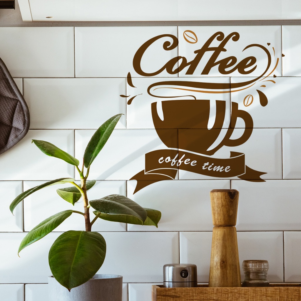 English Kitchen Plant Pot Wall Stickers Kitchen Home Decoration ...