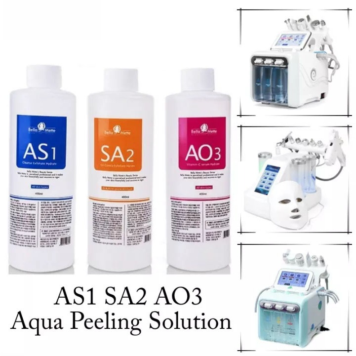 Korea AS1 SA2 AO3 Aqua Peeling Solution 400ml Hydra Dermabrasion Facial Cleansing Blackhead ...