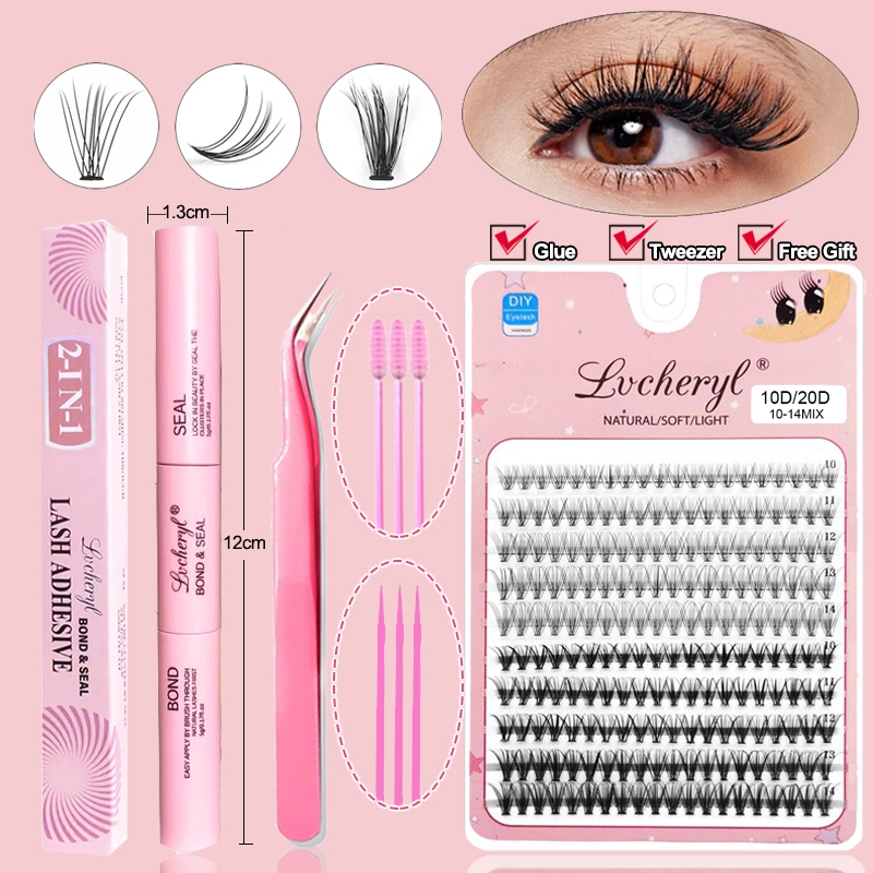 Lvcheryl 10rows 30d 40d Eyelash Extensions Set Soft Hair Grafting False