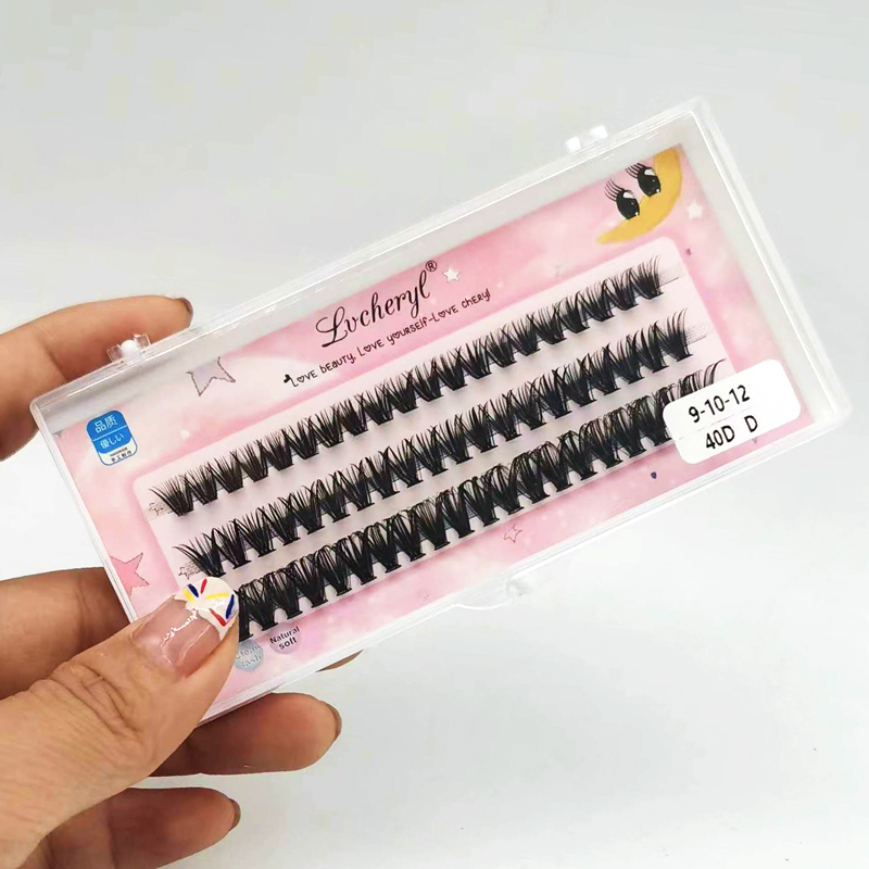 Lvcheryl 10rows 30D/40D Eyelash Extensions Set Soft Hair Grafting False ...