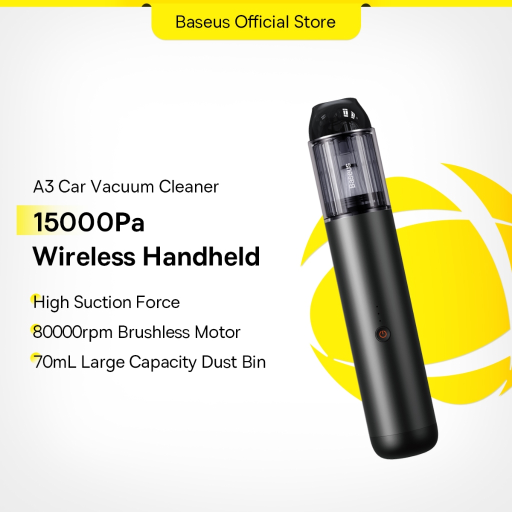 Baseus A3 Car Vacuum Cleaner 15000Pa Wireless Mini Handheld Vacuum ...
