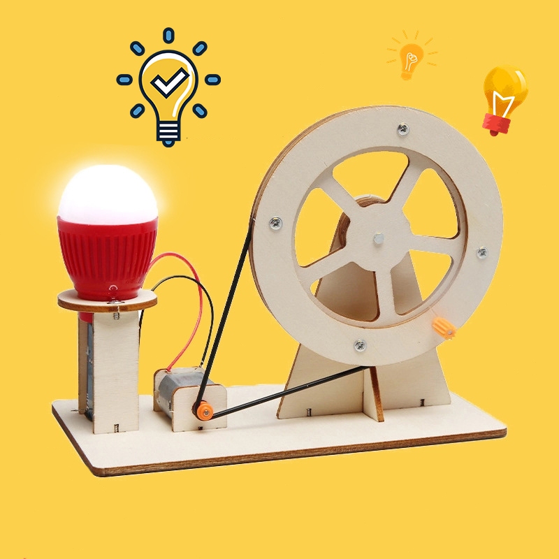 Wooden Building Kits 1 Set Hand Generator Electricity Generator ...