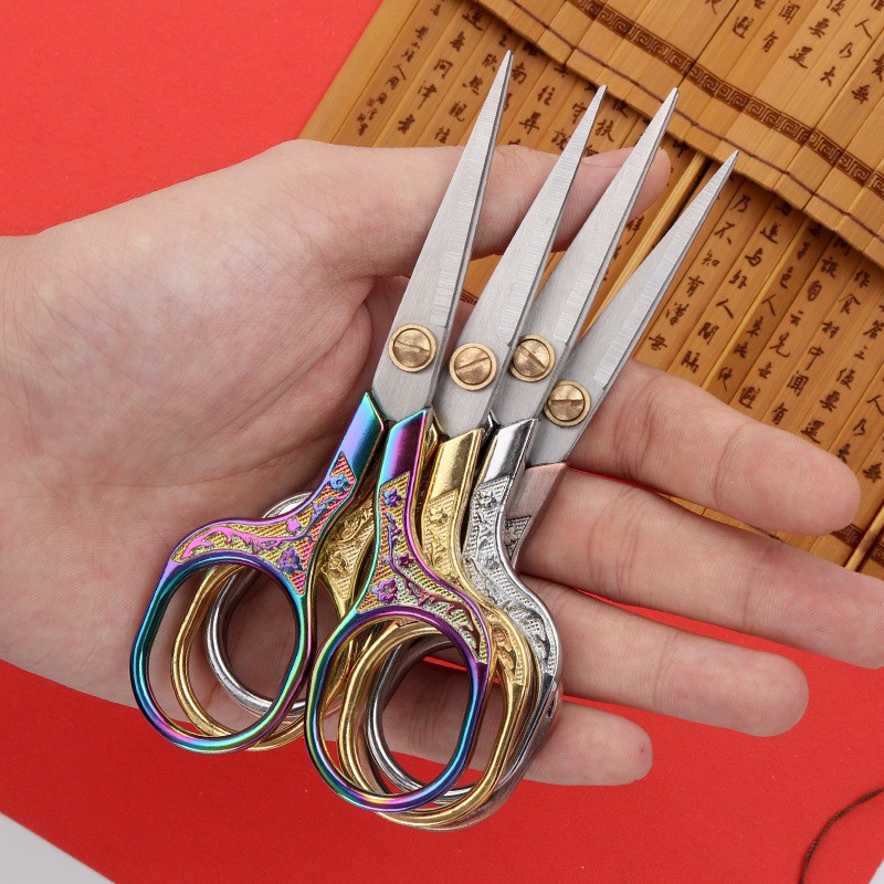 Plum Blossom Scissors Household Small Scissors Tea Packaging Scissors ...