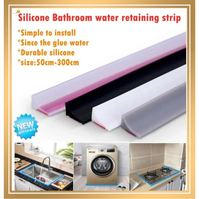 Silicone bathroom water retaining strip, sink, washing machine, kitchen ...