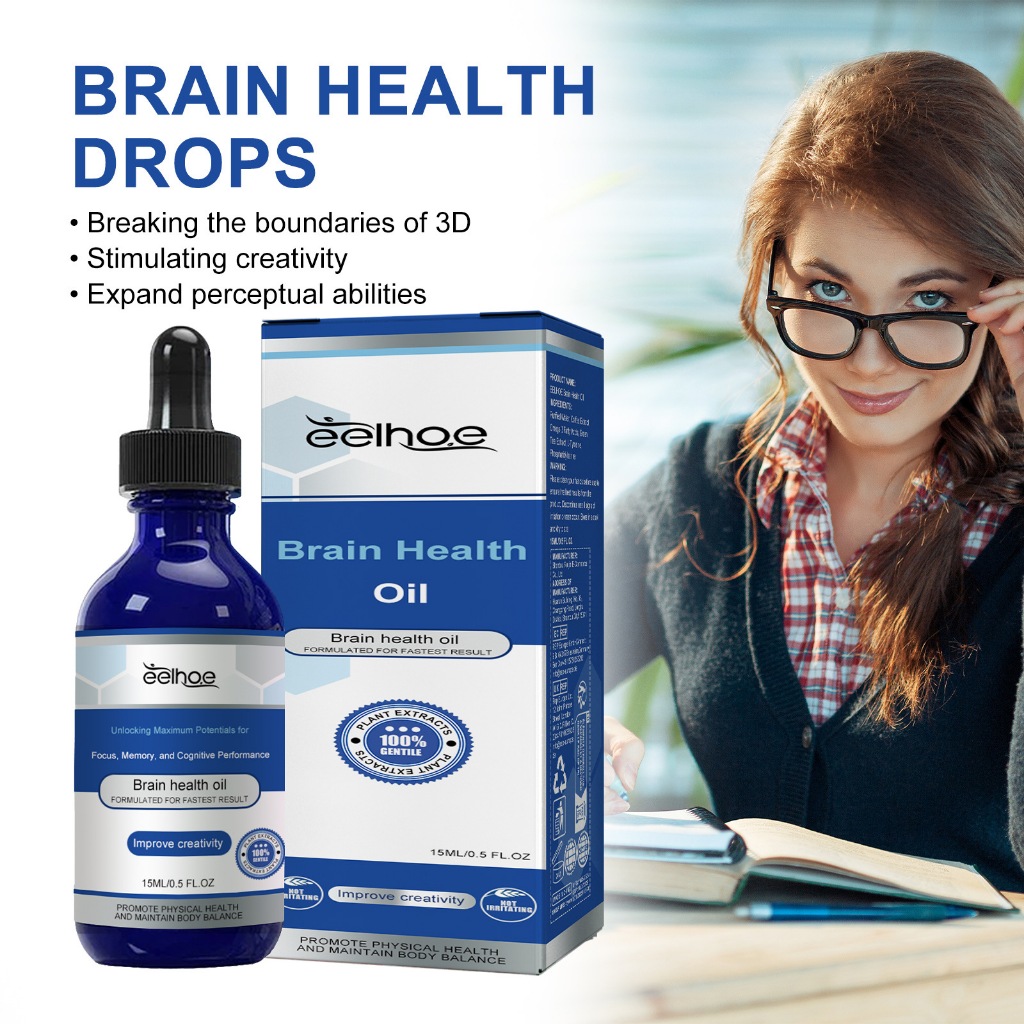 Brain health drops Brain health oil Natural Stress Reliever Improve ...