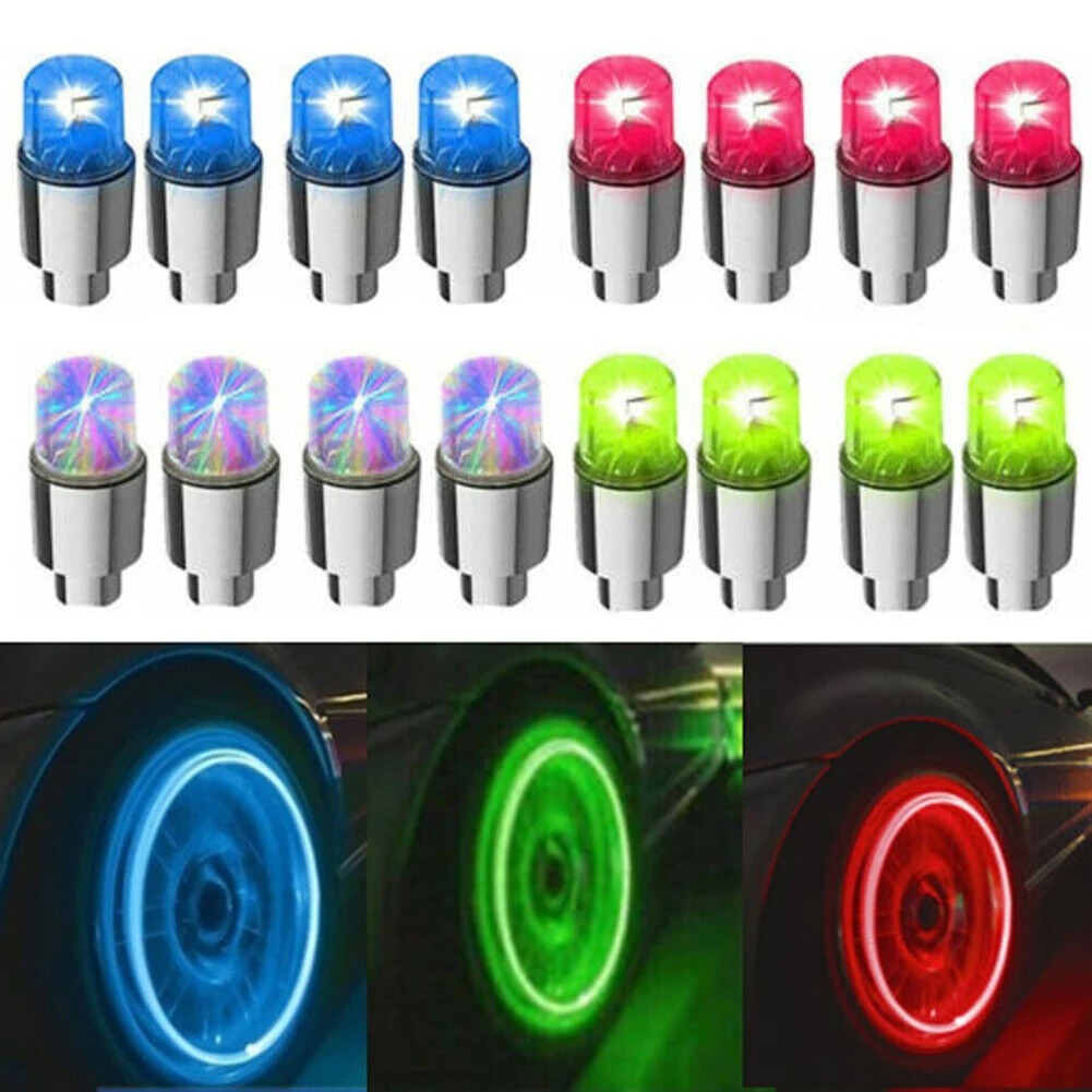 Wheel Lights Cap Car Auto Wheel Tire Tyre Air Valve Stem LED Light Cap ...