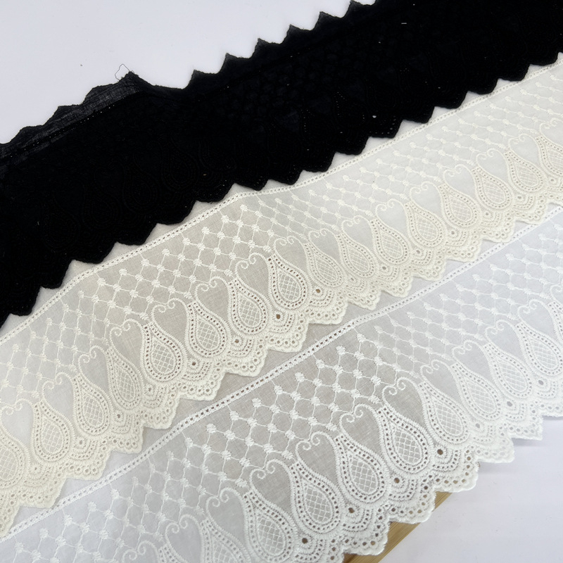 1 Yard White Wide 11cm Black Lace Lace diy Clothing Sofa Curtain Fabric ...