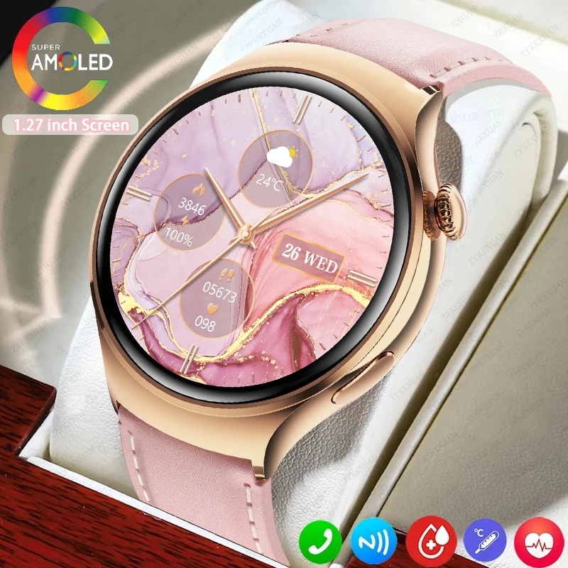 For Huawei GT4 Mini NFC Smart Watch Women GPS Tracker 1.27inch AMOLED ...