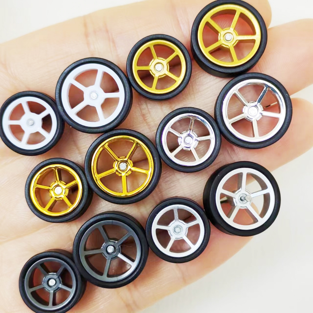 13.2mm/15.5mm 1/64 Diecast Car Wheels Staggered Drag Wheel Progressives ...