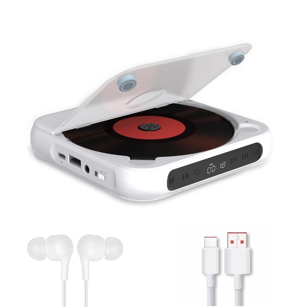 Portable CD Player, Bluetooth CD Players with Rechargeable Battery for ...