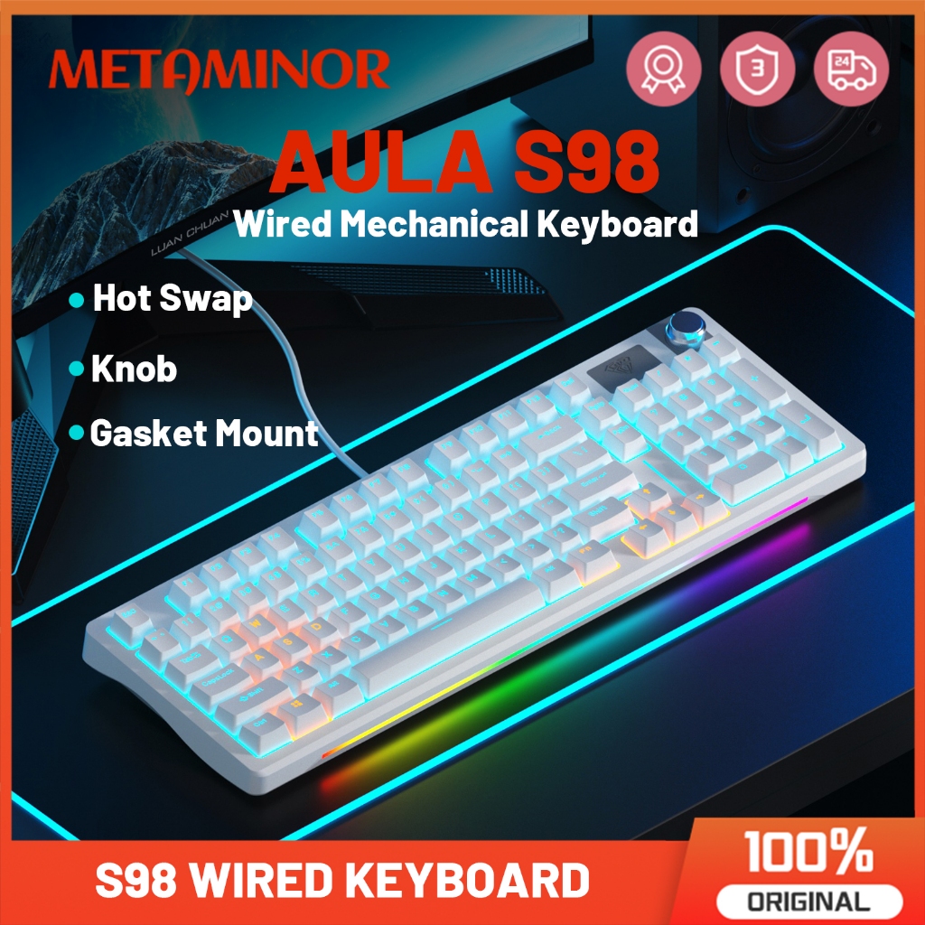 Aula S98 Wireless Mechanical Keyboard Hot Swap Gasket 3mode Bluetooth ...