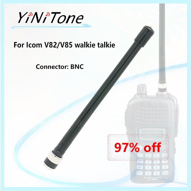 V80 antenna VHF Replacement Aerial Long Range Handheld BNC VHF 136-174mhz Walkie Talkie Part ...